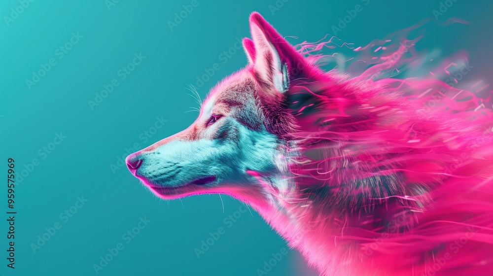 Abstract neon animal portraits that blend realism with artistic ...