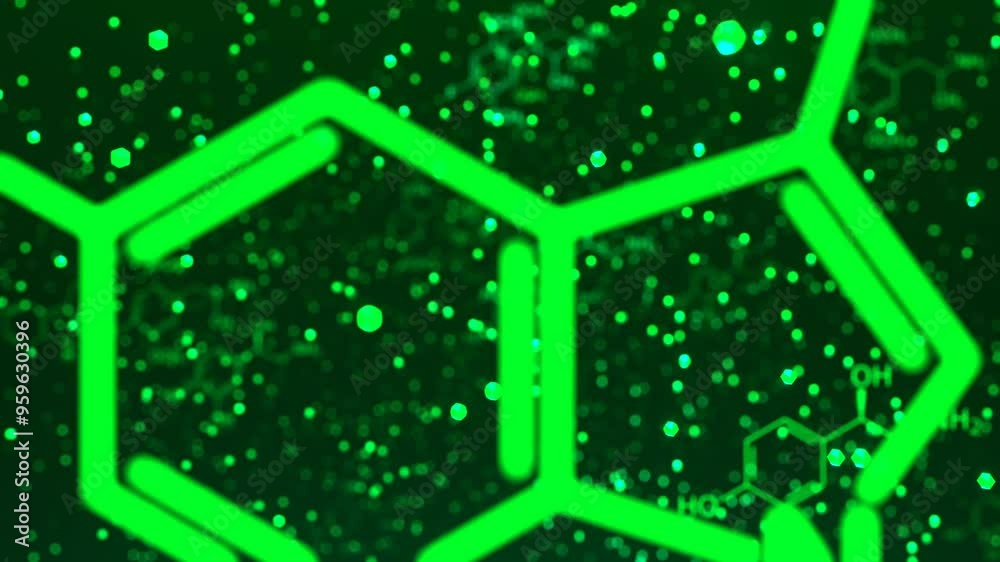 Abstract 4K Loop Creative digital mathematical formulas Loop Green Screen Loop Animation ...