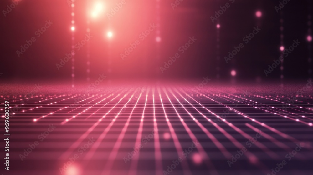 A high-tech presentation background with a digital grid pattern and ...