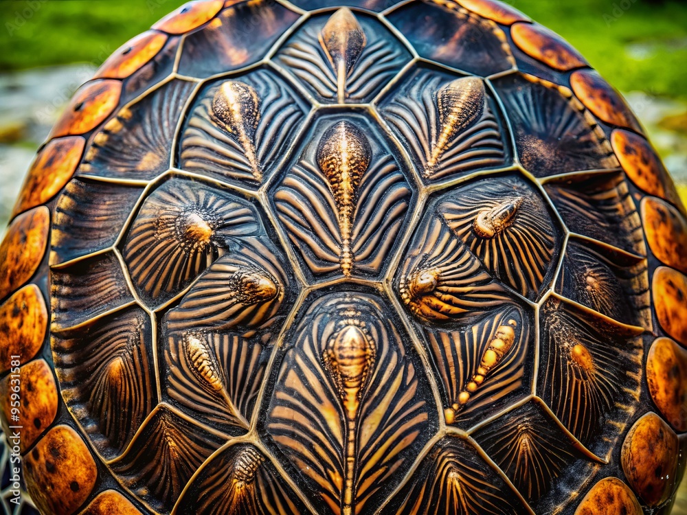 Dark brown, elongated, and serrated, Leatherback turtle shells feature ...