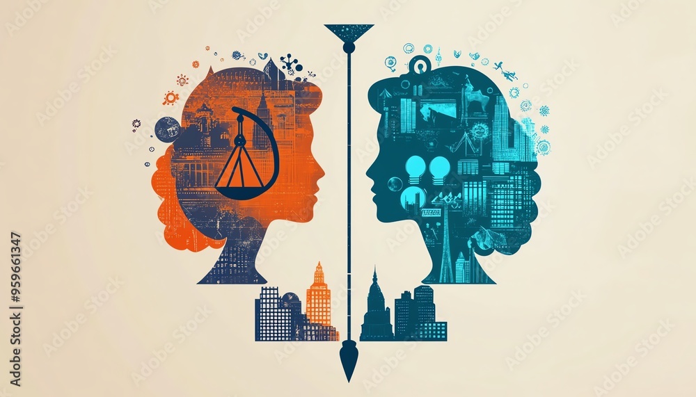 Business ethics scenario visualizing the impact of good and bad choices ...