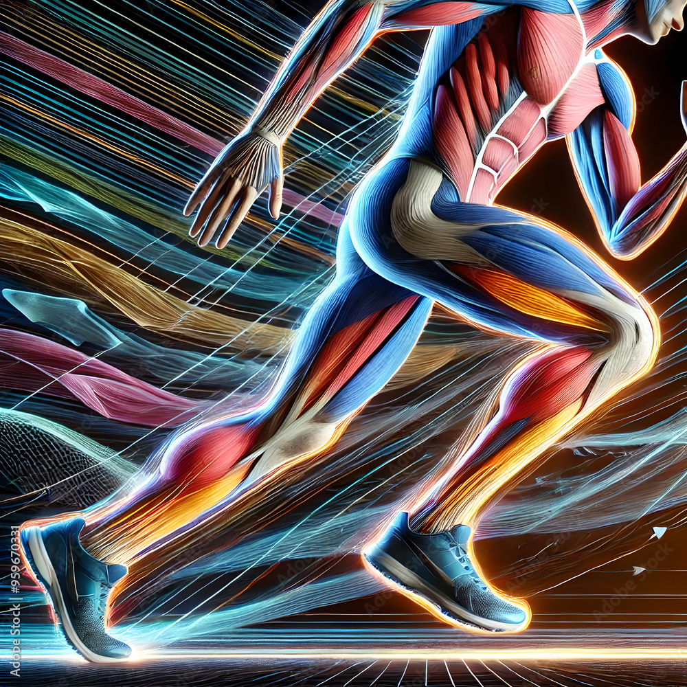 Image showing activation of quadriceps, hamstrings, calf muscles during ...