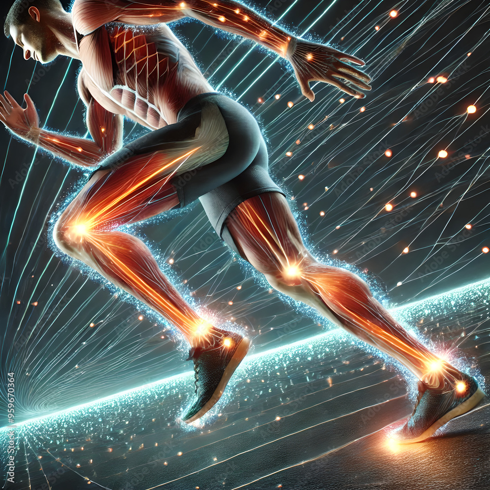 Image showing activation of quadriceps, hamstrings, calf muscles during ...