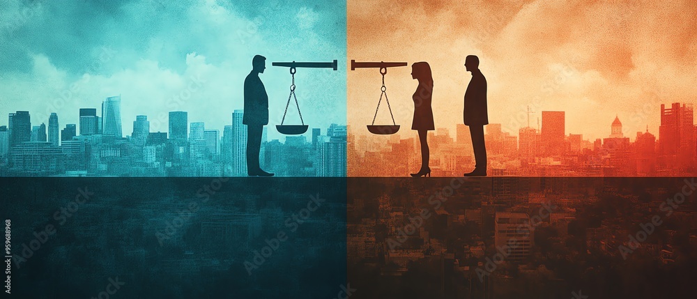 Visual depiction of business ethics dilemmas, comparing good and bad ...