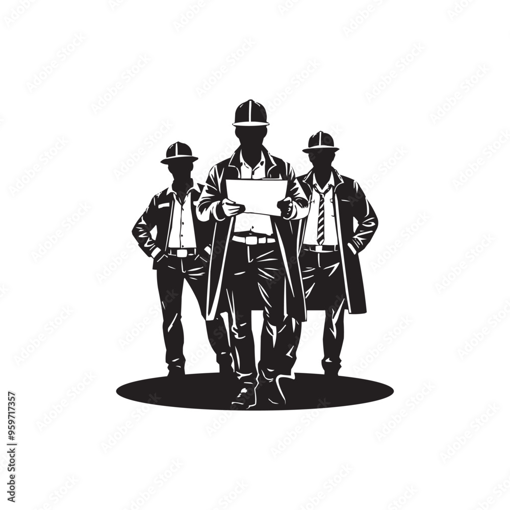 Engineers clipart vector collection, symbol, logos, icons isolated on ...