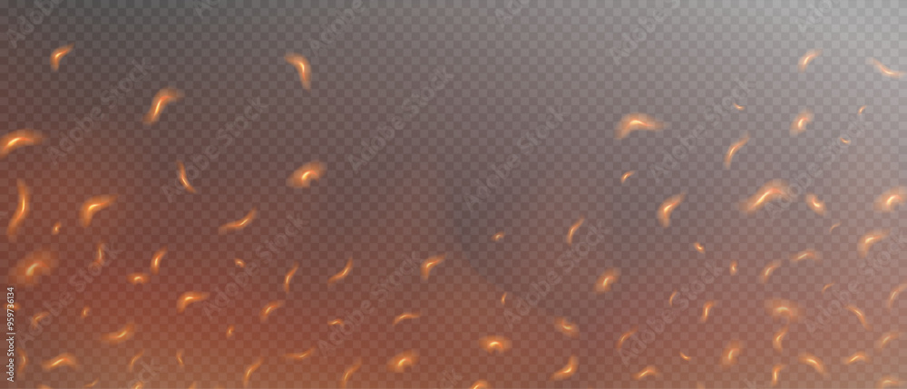 Fire spark overlay with smoke and flame. Grill heat glow. Flying orange ...