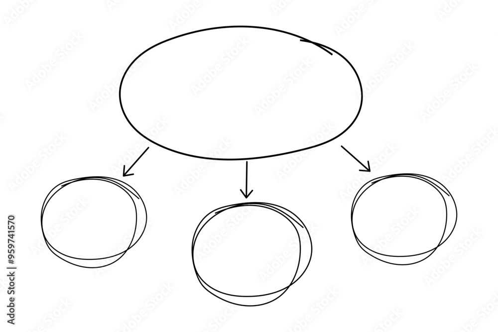 Mind map infographic diagram doodle line free hand drawing. Idea scheme ...