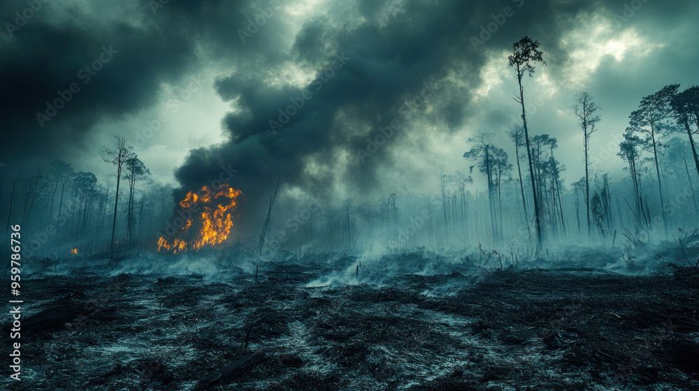 Human activities climate change, capturing the impact of deforestation ...