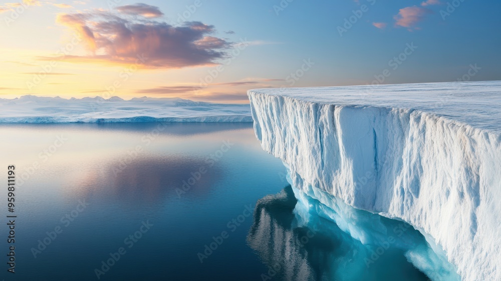A powerful image of melting glaciers and receding ice caps ...