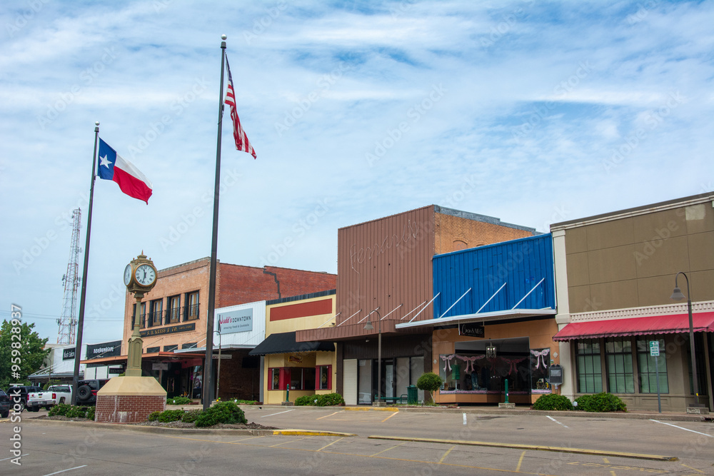 Longview, USA – October 22, 2023 - View of the East Tyler street with ...