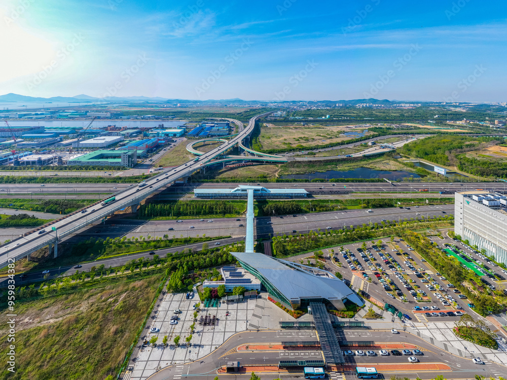 Seo-gu, Incheon, South Korea - May 3, 2021: Aerial view of Cheongna ...