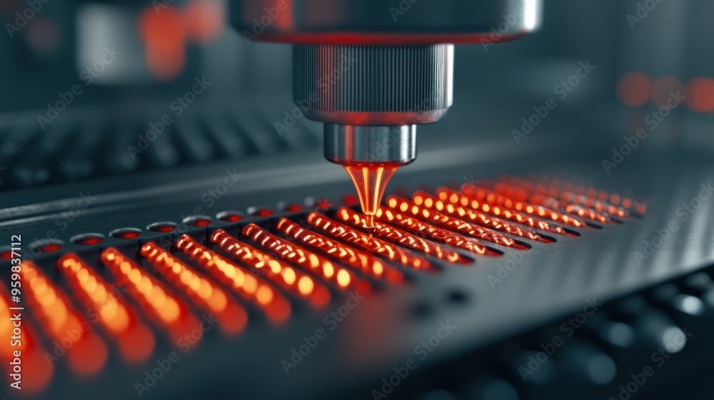 DNA sequencing machine at work in a sterile lab, glowing with digital ...