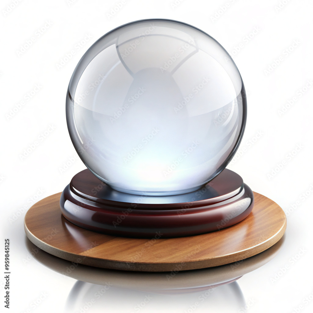 crystal ball isolated on whiteball, glass, sphere, crystal, 3d, button ...