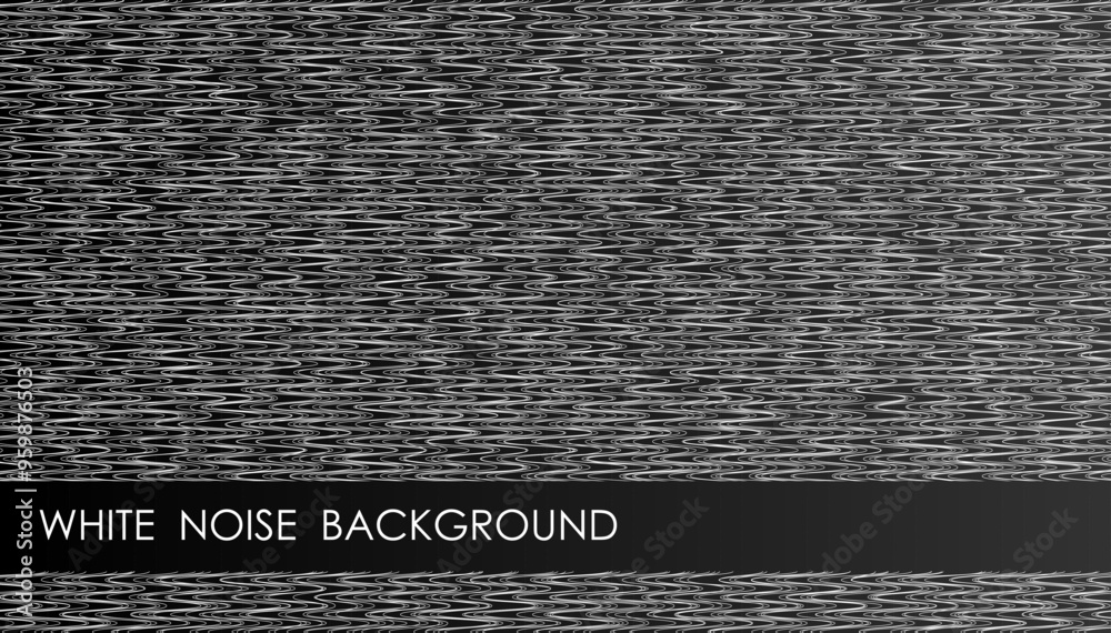 Horizontal tv white noise signal abstract background with screen ...