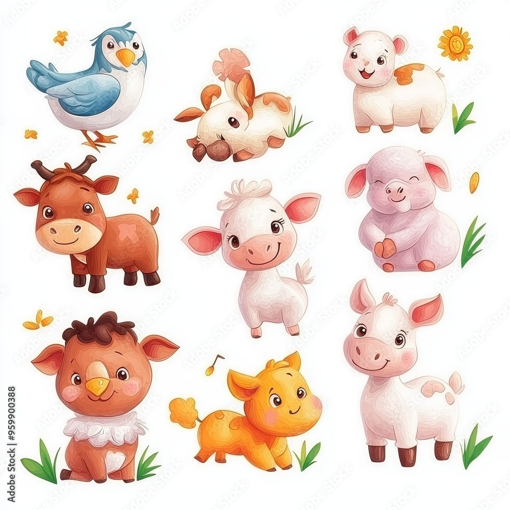 The pig, the goat, the sheep, the bunny rabbit, the chicken, the horse ...