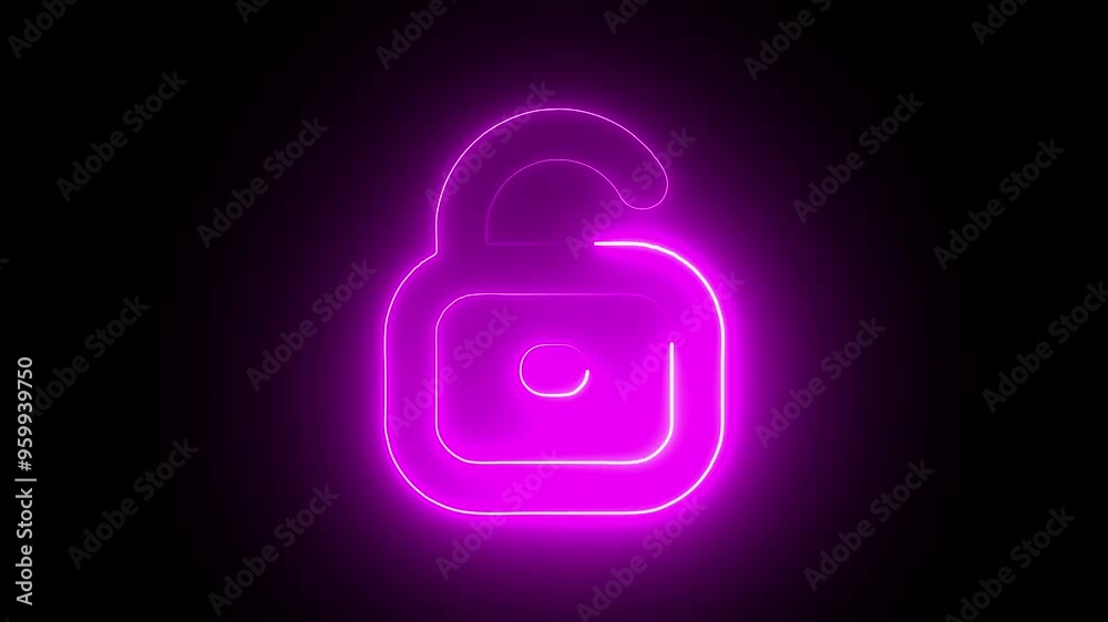 Unlocking Animation on a Transparent Background. Lock Unlock Stock 비디오 ...