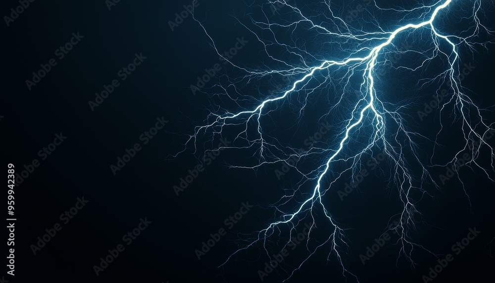 Blue lightning bolt fractals with sharp edges, representing dynamic ...