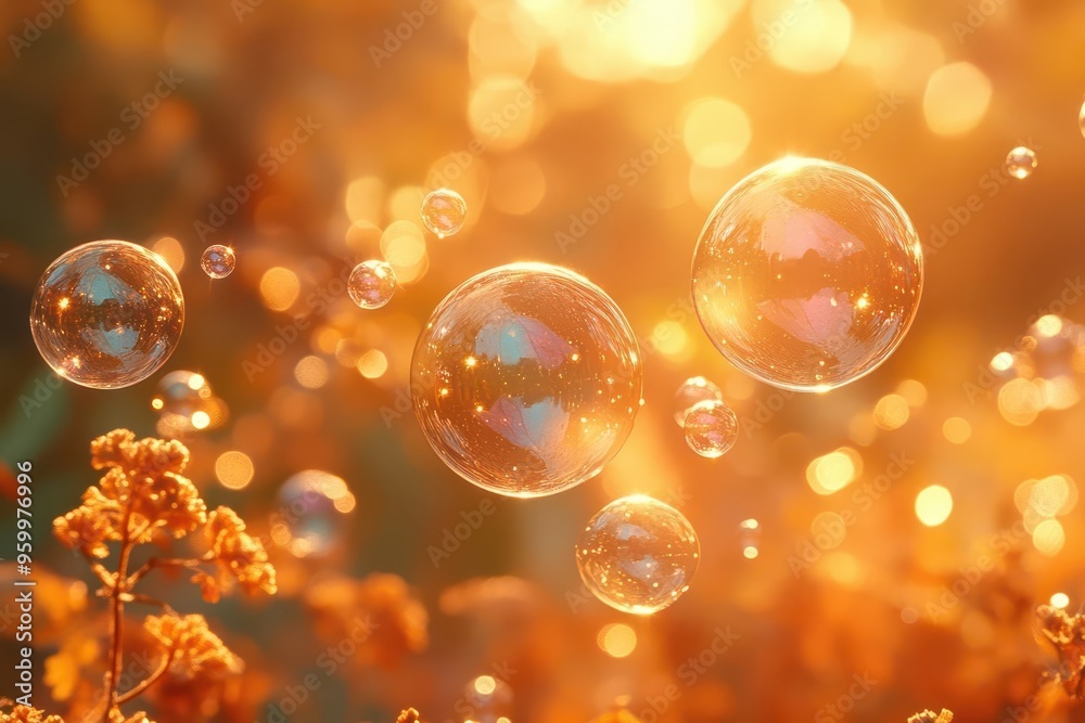 joyful childhood moment two siblings chasing iridescent bubbles in a ...