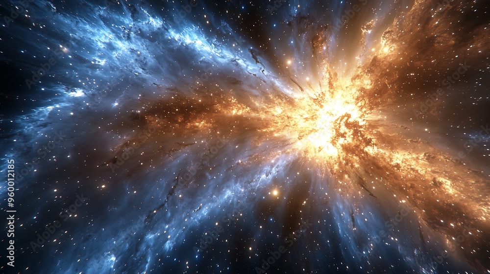 3d visualization of a supernova explosion showing detailed cosmic ...