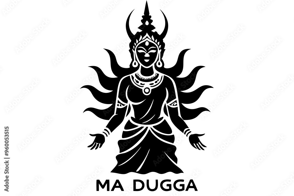 durga puja isolated icon. simple element illustration from india ...