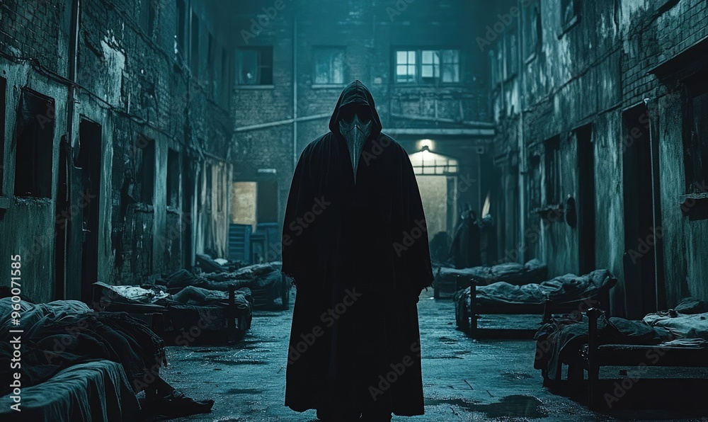 Medieval remedy: The plague doctor with bird beak mask, a distinctive ...