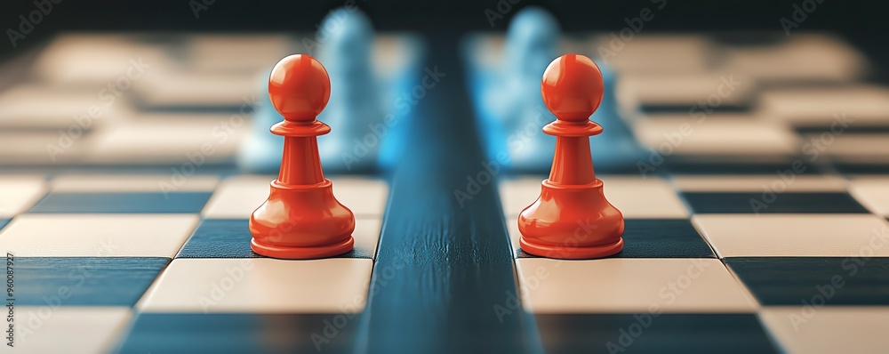 Competitive analysis, side-by-side comparison charts, 3D illustration ...