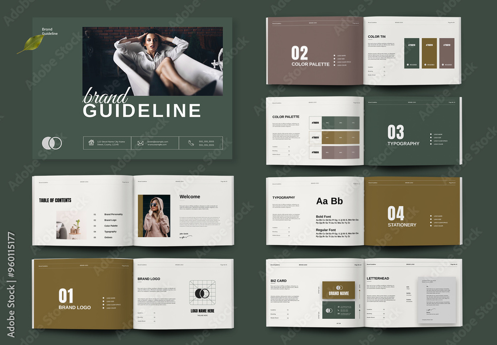 Brand Guideline Template Stock Template | Adobe Stock