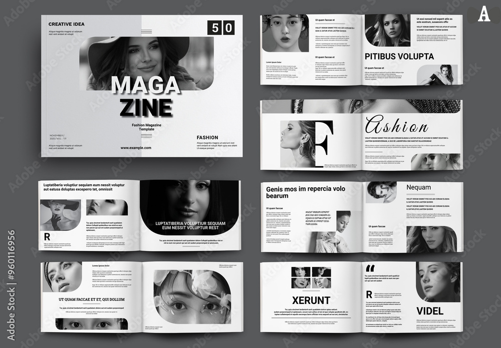 Magazine Template Stock Template | Adobe Stock