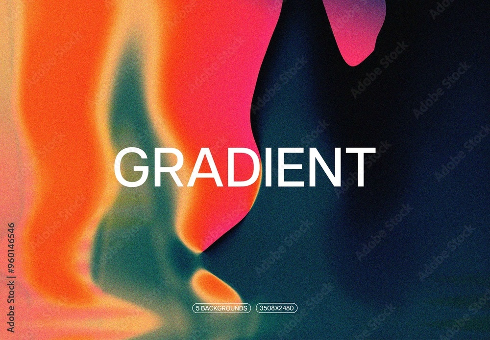 Gradient Background Overlays Mockup Stock Template | Adobe Stock