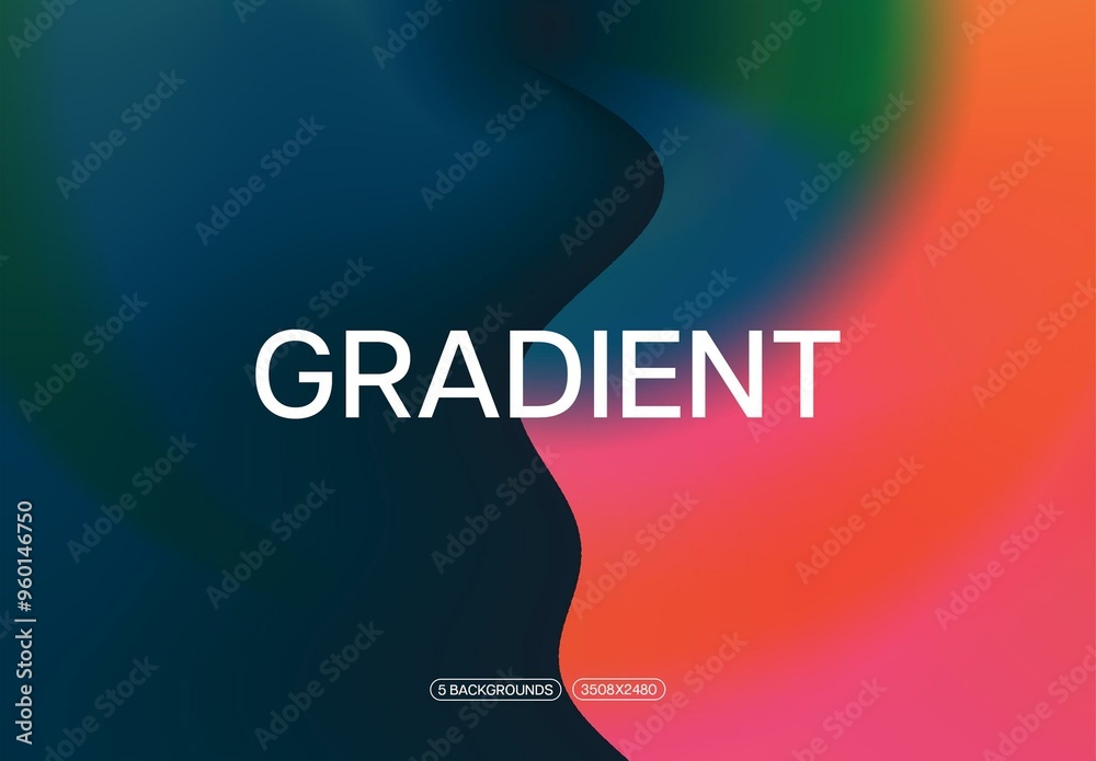 Gradient Backgrounds Mockup Stock Template | Adobe Stock