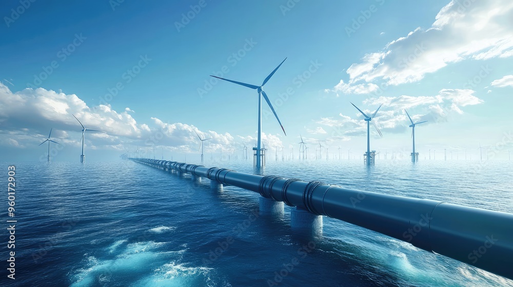 Offshore hydrogen pipelines and wind turbines working together ...