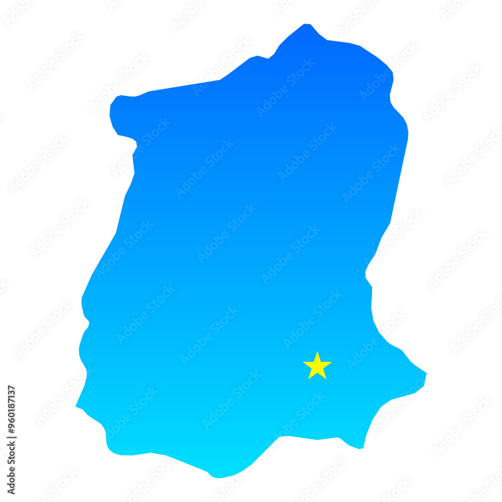 Map of Sikkim with its capital Gangtok in India with a professional ...