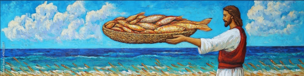 Divine Nourishment: Miracle of Abundance. Symbolic Representation of ...