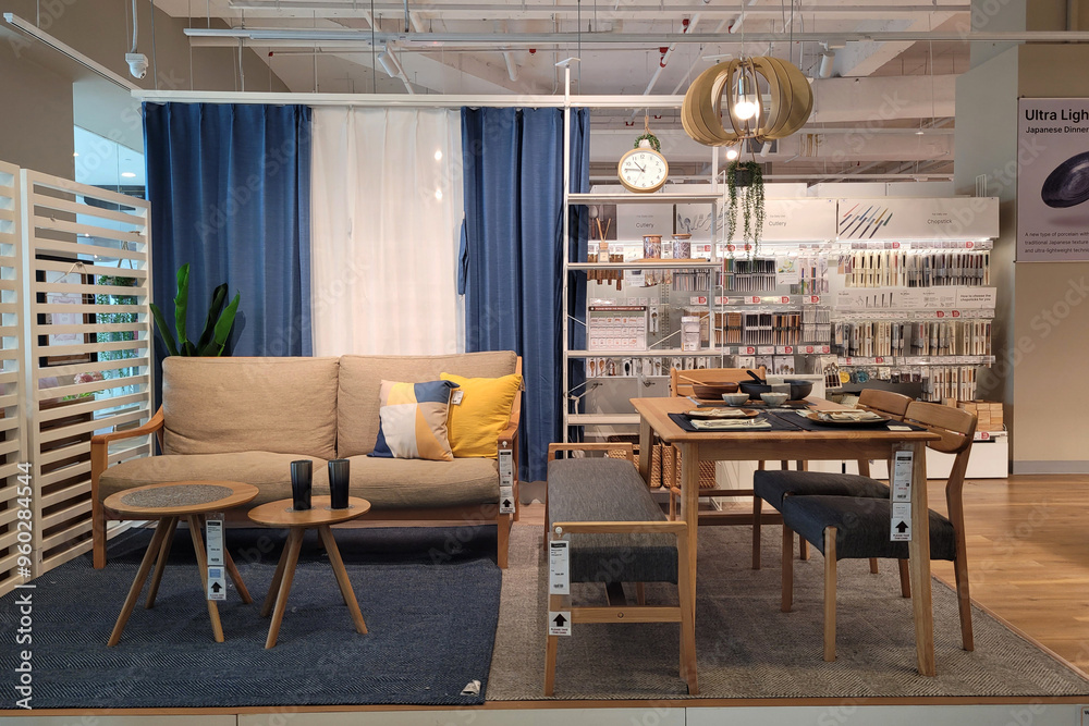 PENANG, MALAYSIA - 4 SEP 2024: Interior view of Nitori store showroom ...