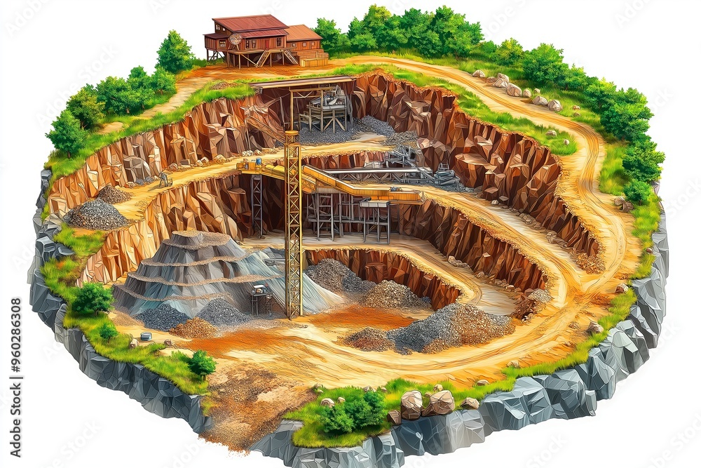 Educational diagram illustrating various types of diamond deposits and ...