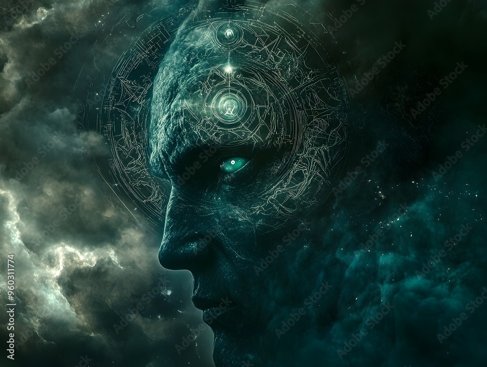 Mystical Cosmic Arcane Eldritch Esoteric Occult Symbols Glyphs Abstract ...