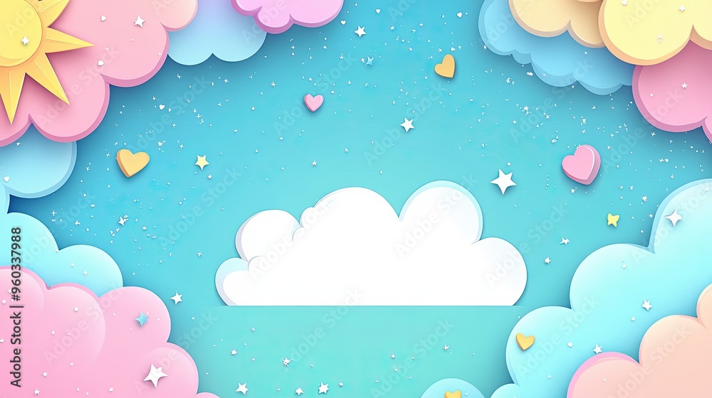 5. A whimsical cartoon vector background using a pastel color palette ...