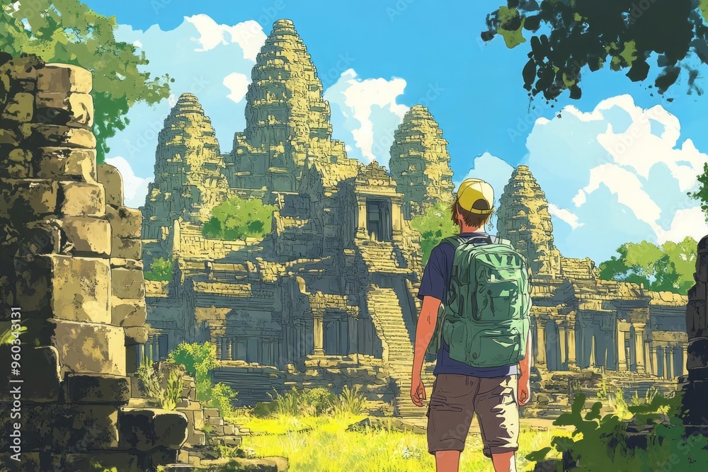 Traveler, ancient temple, exotic location, world wonders, bucket list ...