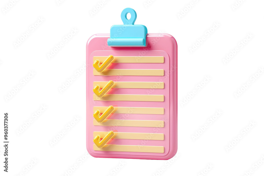 Colorful checklist with checkmarks, perfect for organization and task ...
