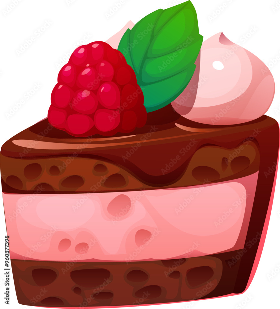 Valentine sweet cake and confectionery. Cartoon vector delectable slice ...