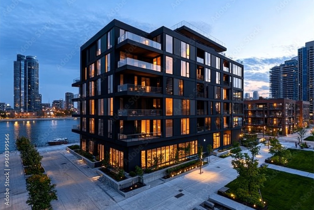 New building, waterfront development, urban revitalization transforms ...