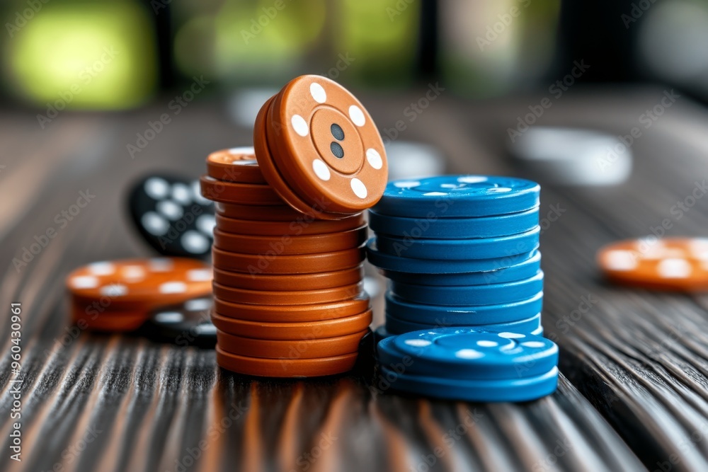 Board game, card drafting, building strategies involves selecting cards ...