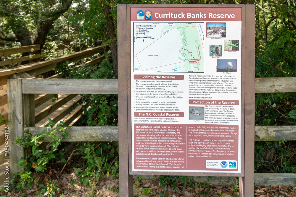 Corolla, North Carolina - September 1, 2024: Welcome sign at Currituck ...