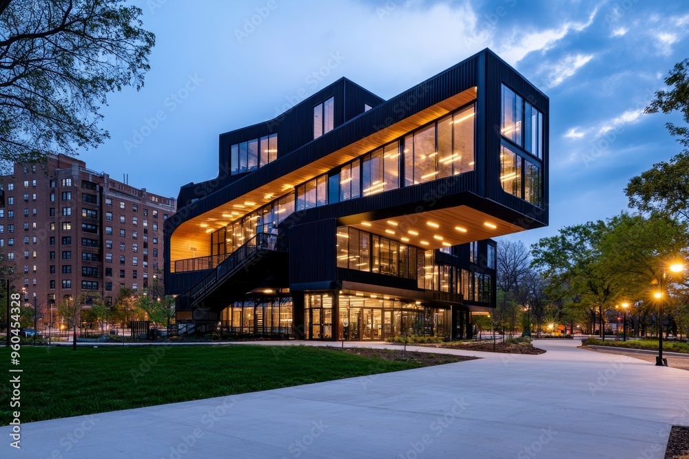 New building, community-focused design, shared spaces promotes social ...