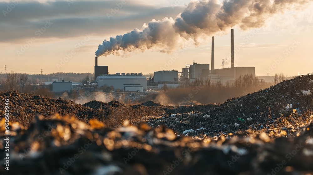 The biomass power plant operates efficiently as it releases steam and ...