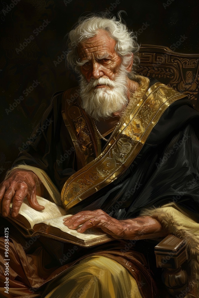 Biblical Eli, Israel's High Priest and Judge Stock Illustration | Adobe ...