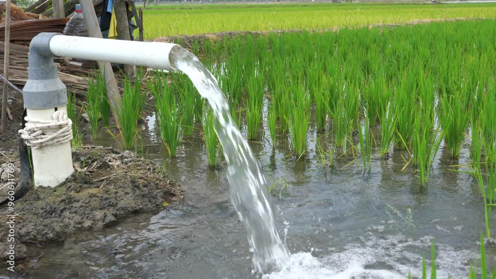 Irrigation of rice fields using pump wells with the technique of ...