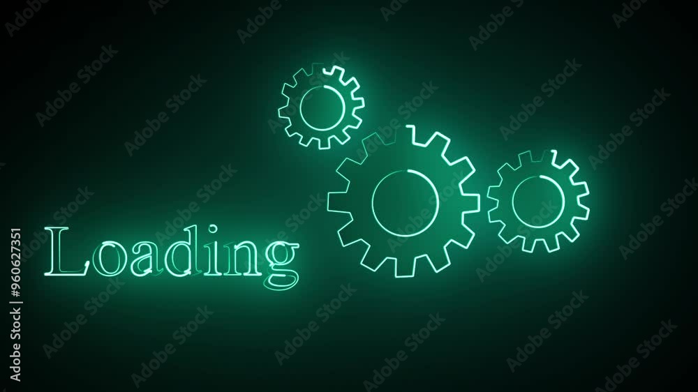 Loading bar, downloading bar, loading screen progress animation with blue color neon. Loading ...