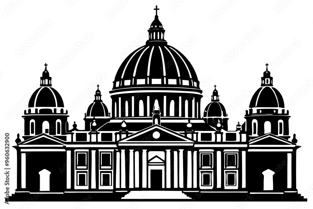 St. Peter's Basilica in Rome, Italy. Vatican City. Basilica Papale di ...