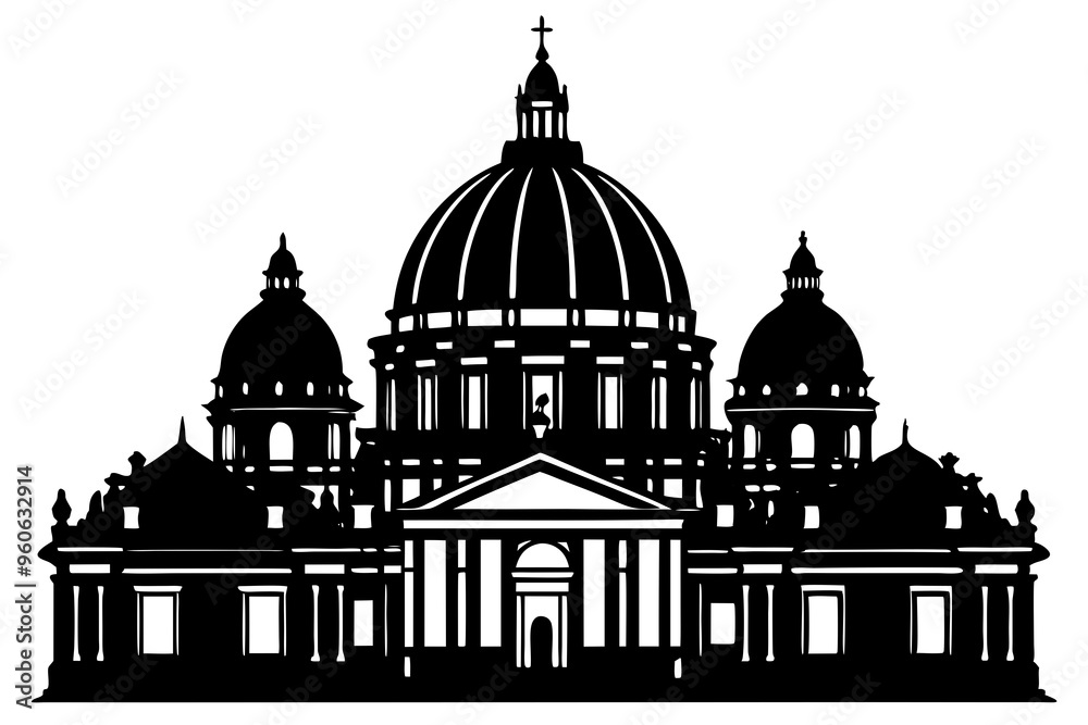 St. Peter's Basilica in Rome, Italy. Vatican City. Basilica Papale di ...